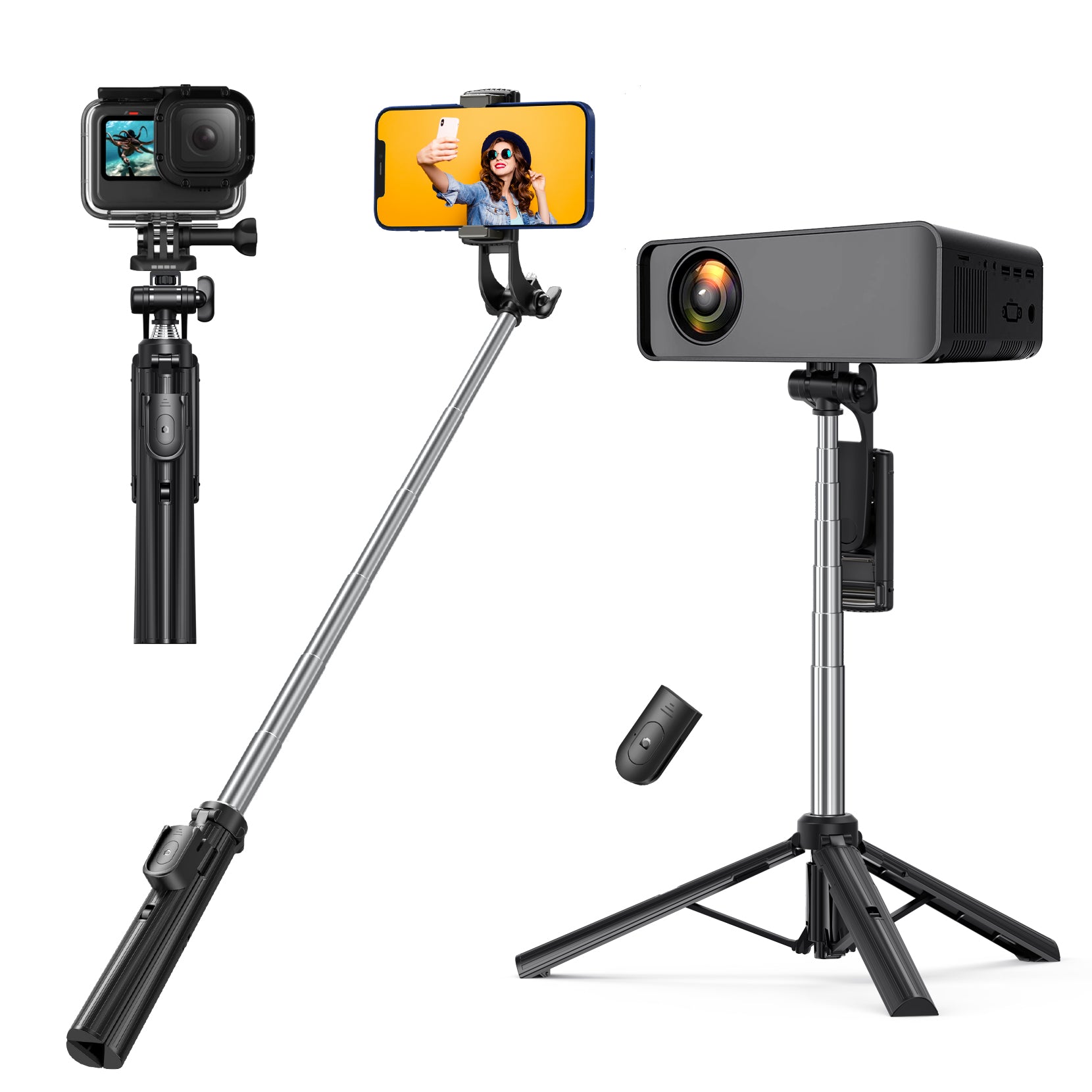 Mpow Phone Tripod Selfie Stick Tripod With Wireless 231ab Mpow