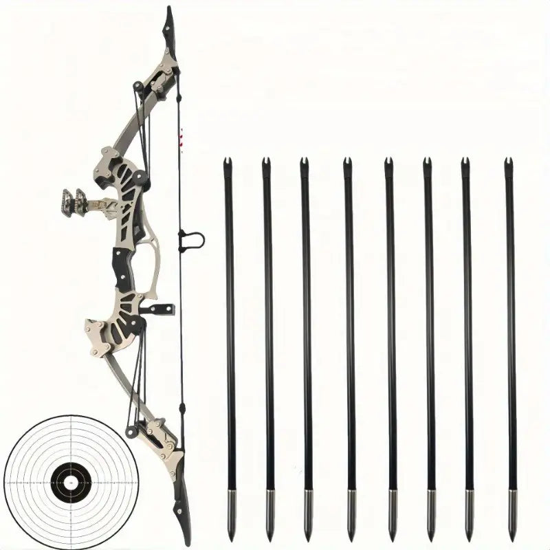 Mini Right-Handed Metal Compound Bow Set - Compact Archery Bow for Ent ...