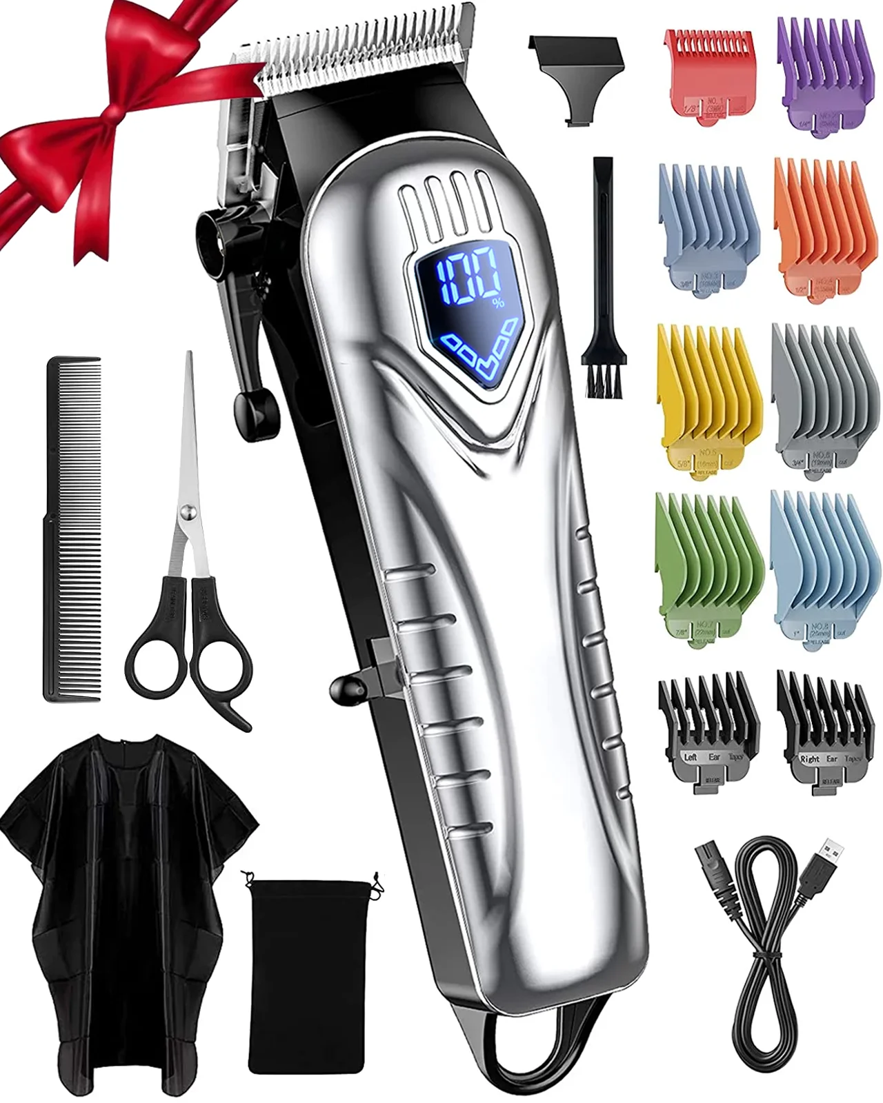 Mpow Cordless Hair Clippers for Men w/Battery Display, 5H Professional ...