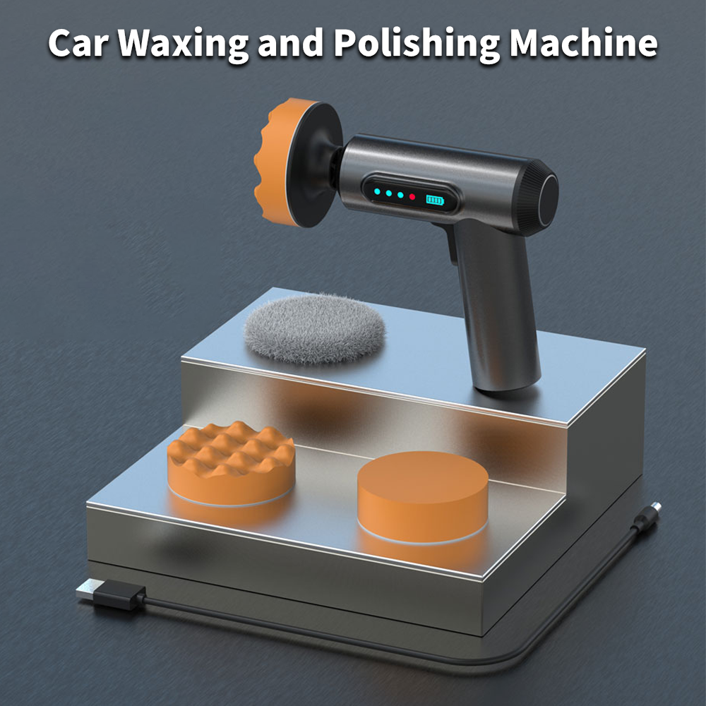 80W Car Waxer and Polisher, Cordless Design, 3 Polishing Pads, Multi ...