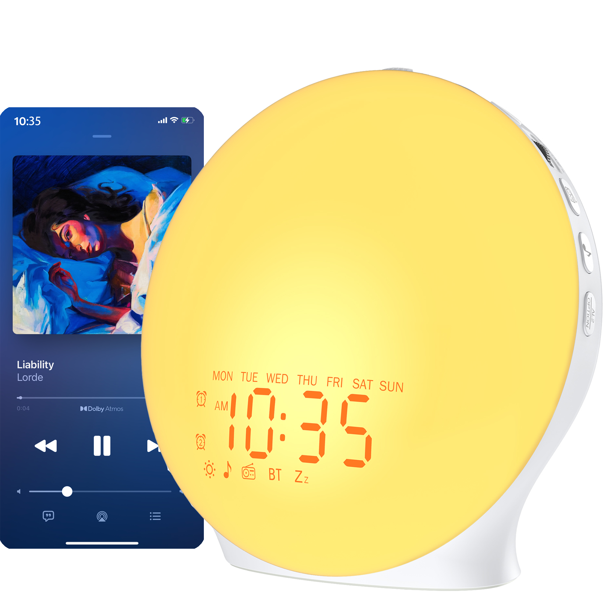 Mpow Wake up Light Sunrise Alarm Clock for Heavy Sleepers, Sleep Aid ...