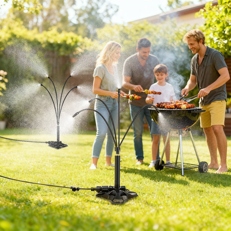 MPOW Portable outdoor misting system, suitable for patios, equipped wi