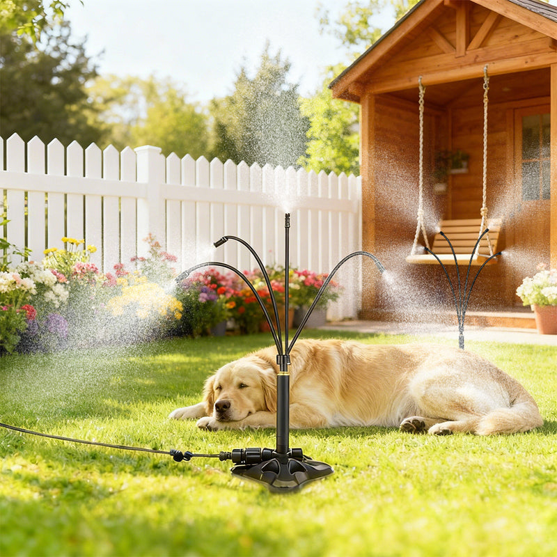 MPOW Portable outdoor misting system, suitable for patios, equipped wi