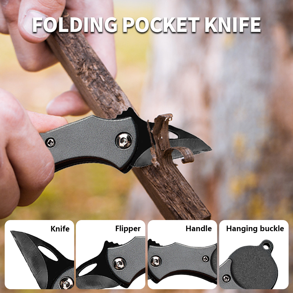 Mini Folding Pocket Knife | Stainless Steel Blade, Lightweight and ...