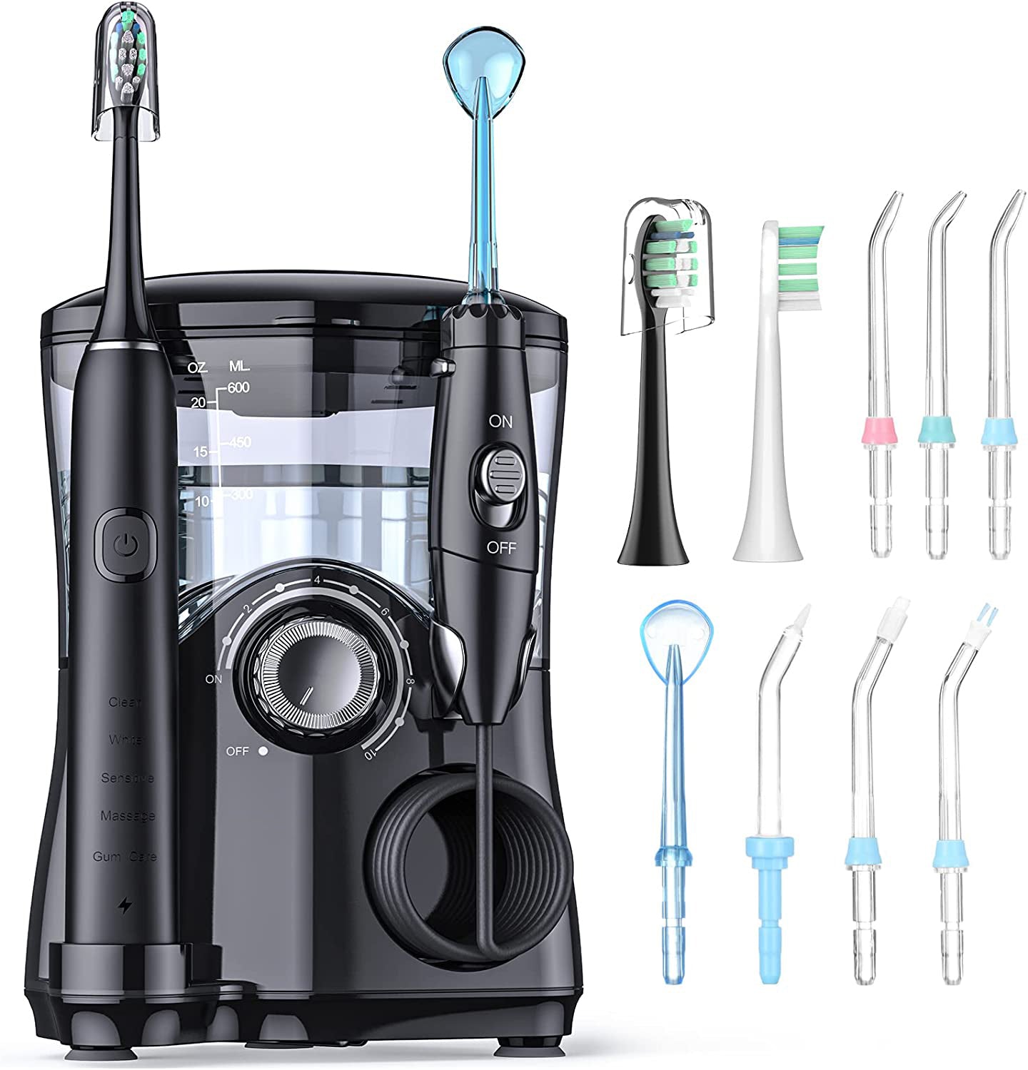 Water Flosser and Toothbrush Combo in One, 600ml Oral Irrigator – MPOW