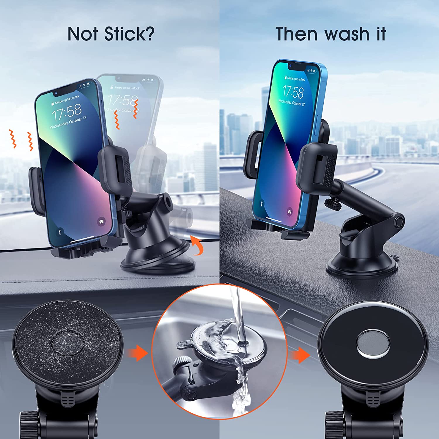 Long Arm Dashboard Windshield Phone Mount – MPOW