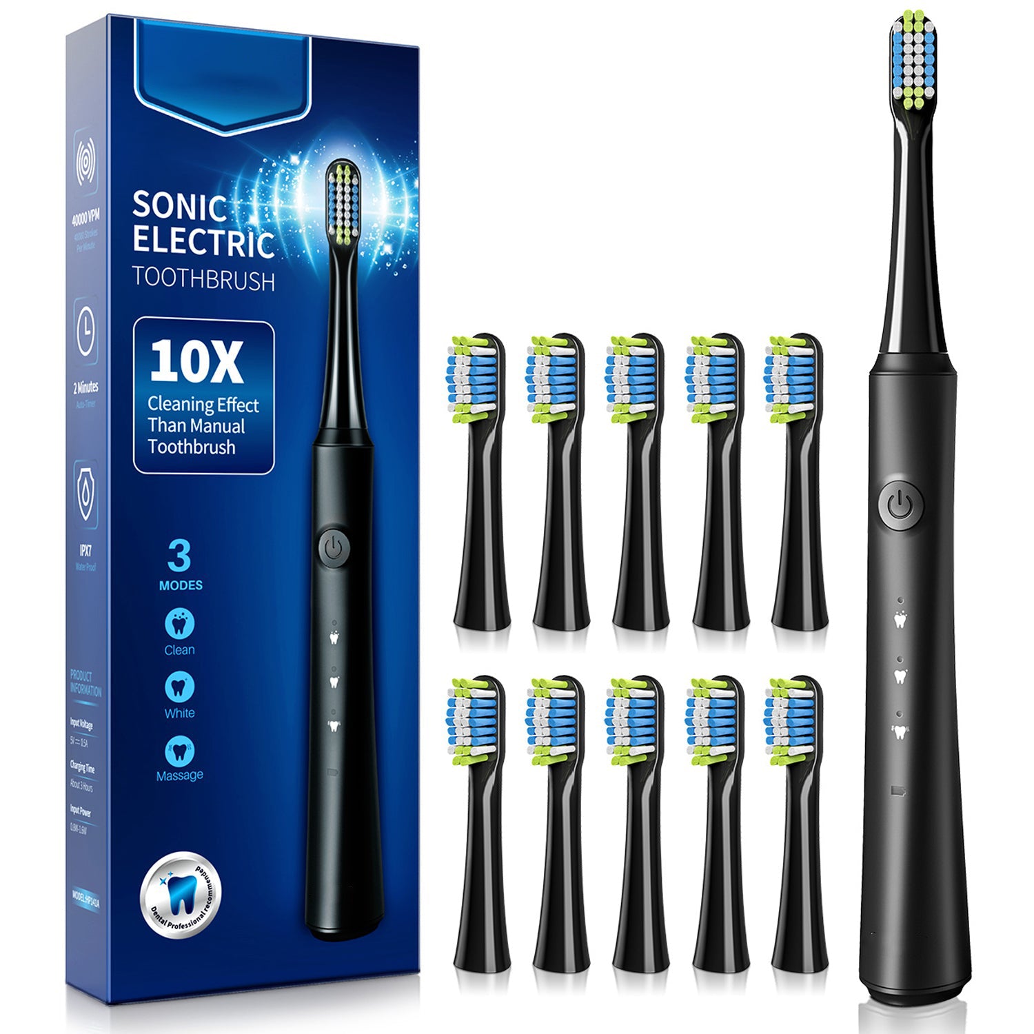 HP141 Electric Toothbrushes with 10 Heads – MPOW