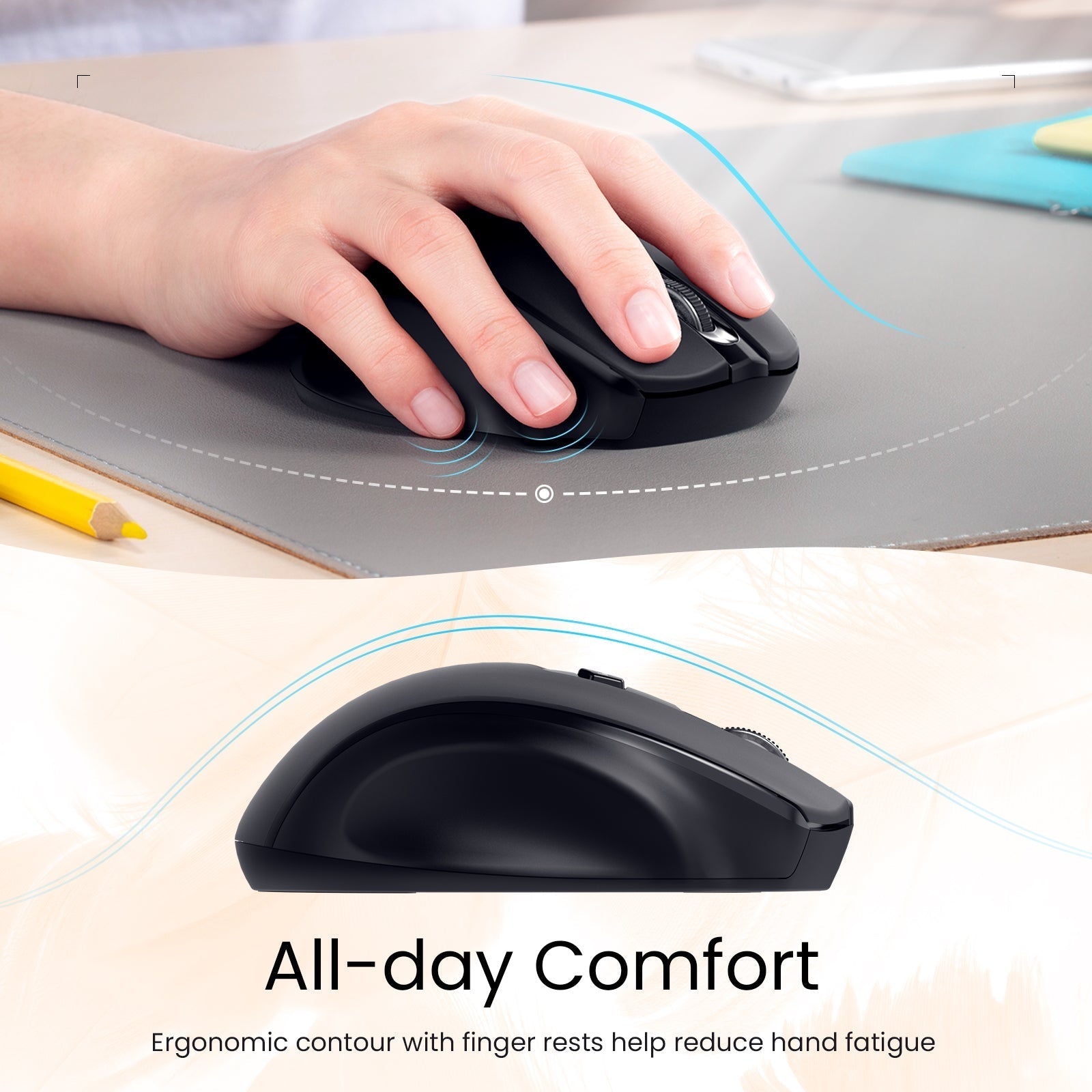 MM057 2.4G Wireless Mouse Optical Mice with USB Receiver – MPOW