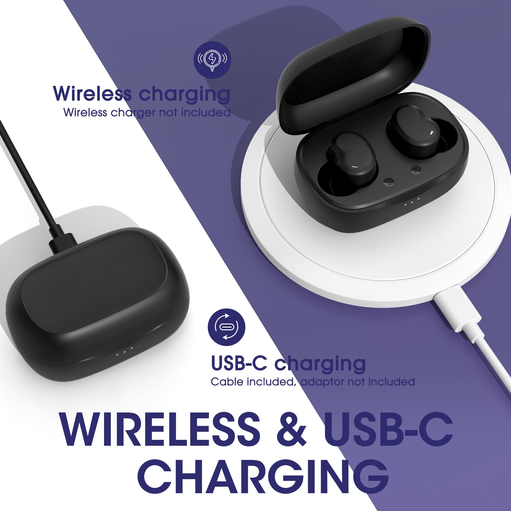 Mpow BH550 Wireless Earbuds, Siren V1 Bluetooth Earbuds in-Ear with St – MPOW